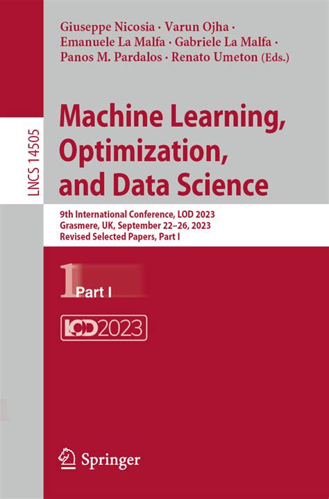 Machine Learning Optimization And Data Science Nicosia Giuseppe