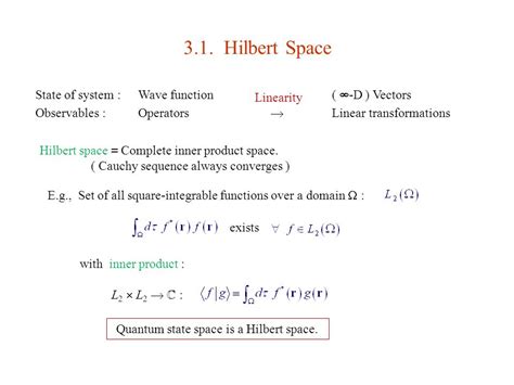 Chap 3 Formalism Hilbert Space Observables Ppt Video Online Download