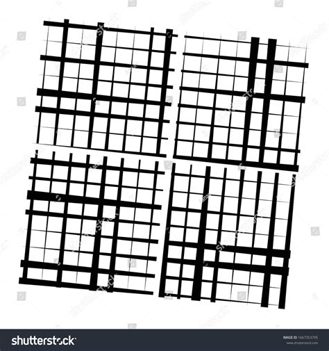 Random Grid Mesh Pattern Grating Trellis Stock Vector Royalty Free