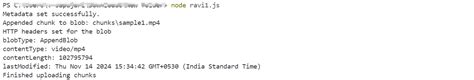 Javascript How To Append Mp4 Chunks To A Single Blob In Azure Blob