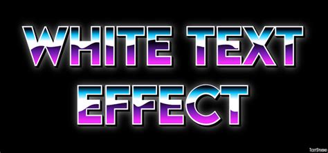 White Text Effect Text Effect and Logo Design Font