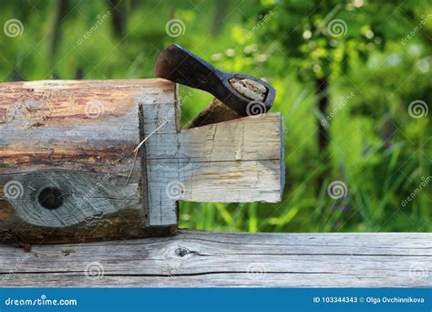 Assembling A Wooden Frame And Building A House Russia Stock Image