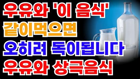 우유와 이 음식 함께 먹으면 건강 망칠 수도 있습니다 우유와 궁합이 안좋은 음식 확인하세요 Youtube