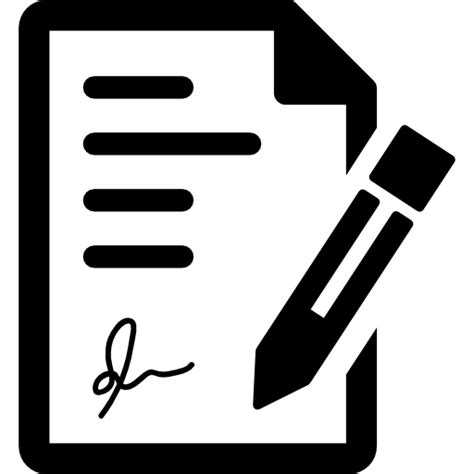 Signing Contract Pen Sign Document Business Signature Icon