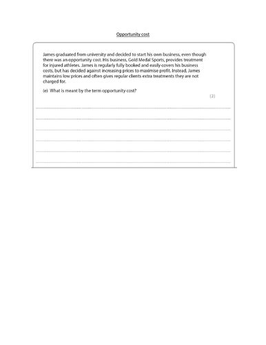 Edexcel Igcse Economics 1 1 The Market System Teaching Resources