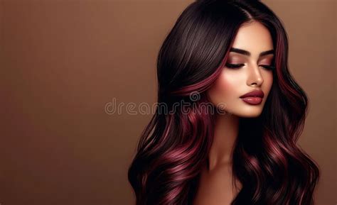 Stunning Indian Woman With Ombre Hair In Studio Portrait For Beauty And
