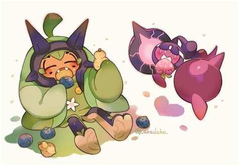 Ogerpon And Pecharunt Pokemon Drawn By Akadako Danbooru