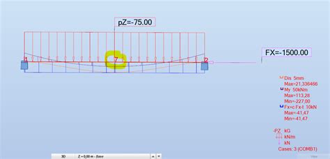 Solved Steel Beam In First Order Analysis And Second Order Analysis