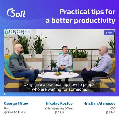 csoft on linkedin practical tips for a better productivity