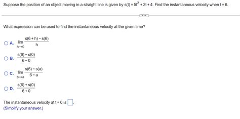 Solved Suppose The Position Of An Object Moving In A