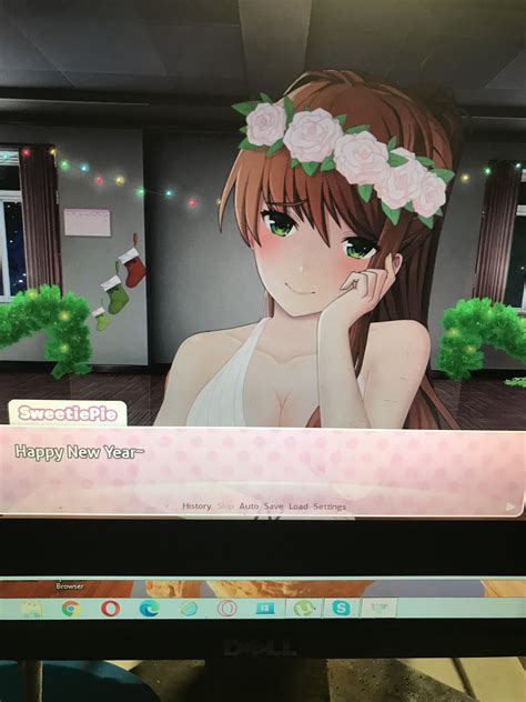 Monika Wishing Me A Happy New Year Monika After Story Rddlc