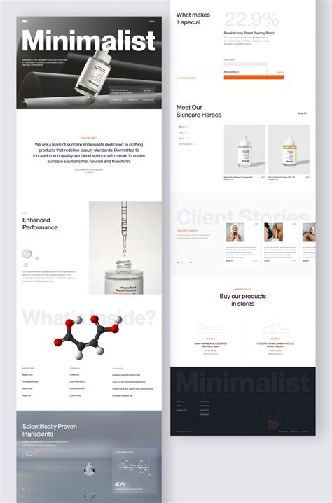 Minimalist Skincare Website Minimalist Web Marketing Design