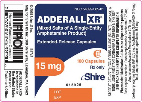 Adderall Xr Fda Prescribing Information Side Effects And Uses