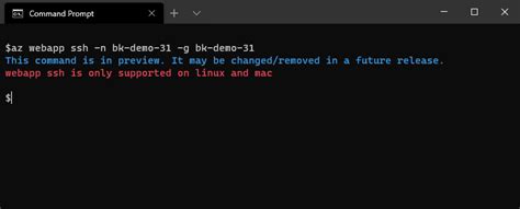 Webappsupport Az Webapp Ssh For Windows Clients · Issue 16125 · Azureazure Cli · Github