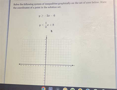 solve the following system of inequalities graphically on the set of