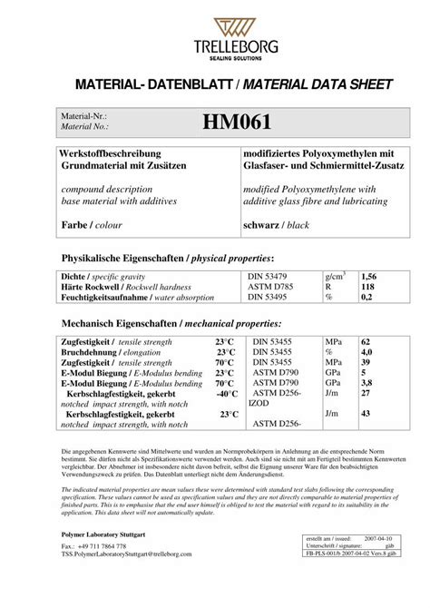 PDF Black Tss Trelleborg Com Din 53455 Din 53455 Din 53455 Astm