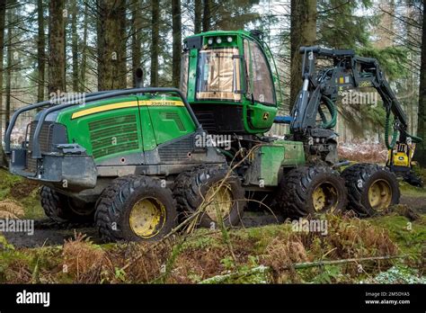 An Eight Wheeled Logging Machine Parked For The Christmas Break In