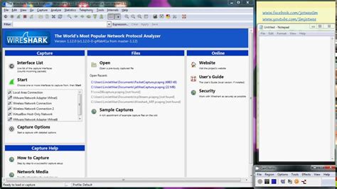 Wireshark Capture Packet Off A Network Interface Card Youtube