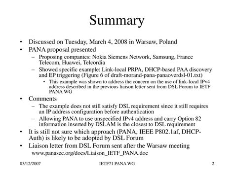 pana discussion in dsl forum warsaw meeting ppt download