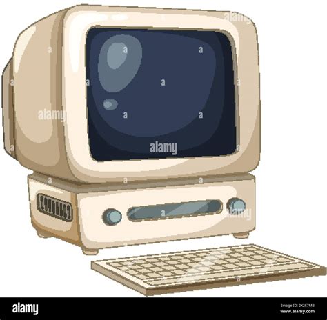 Vintage Computer With Keyboard In Vector Format Stock Vector Image And Art Alamy