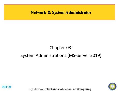 Slide 04 4 MS Server 2012 R2 Network System Administrator Chapter