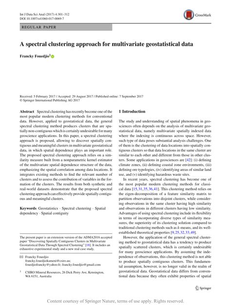 a spectral clustering approach for multivariate geostatistical data