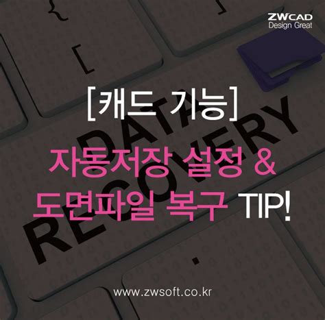 zwcad korea [캐드 기능] 자동저장 설정 및 도면파일 복구 tip cad 캐드 도면
