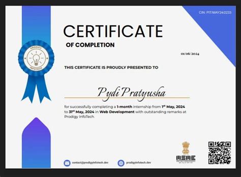 Pydi Pratyusha On Linkedin Internship Webdevelopment Tech
