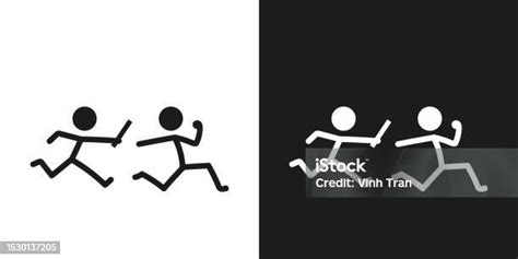 릴레이 마라톤 아이콘 픽토그램 벡터 디자인 스틱 피규어 남자 마라톤 선수 벡터 아이콘 기호 기호 픽토그램 개념에 대한 스톡 벡터 아트 및 기타 이미지 Istock