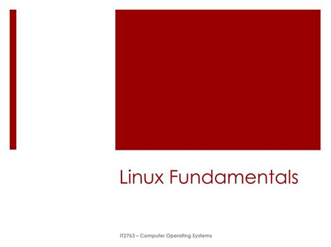 PPT Linux Fundamentals PowerPoint Presentation Free Download ID