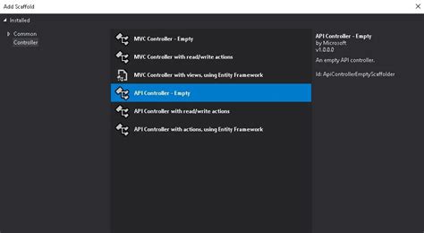 asp core api with entity framework