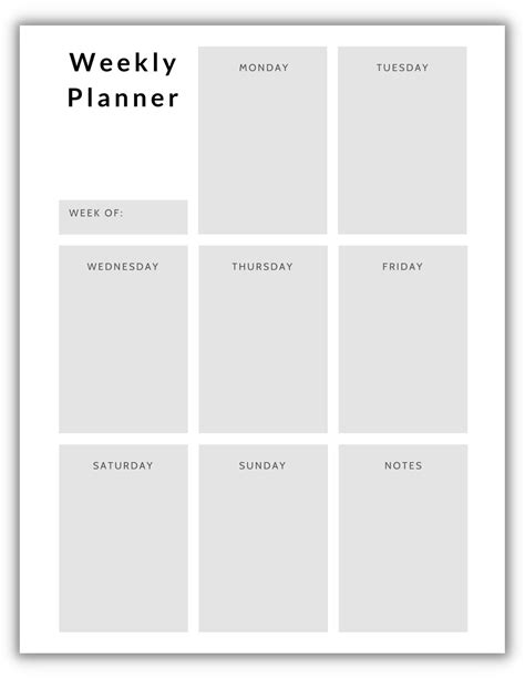 Minimalist Weekly Planner Free Printable — Gathering Beauty