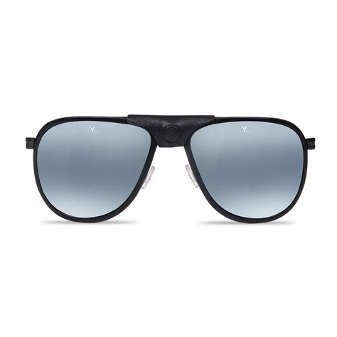 Vuarnet Mens Glacier Xl Polarized Sunglasses W Removable Leather Side