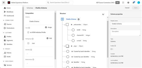 Ui에서 Chatlio 소스 연결 만들기 Adobe Experience Platform