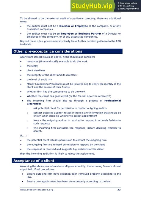 Audit And Assurance Class Notes Pdf Business Accounting And Finance Business