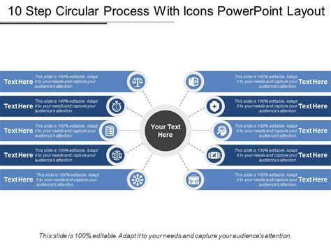 Step Circular Process With Icons Powerpoint Layout Template Presentation Sample Of PPT