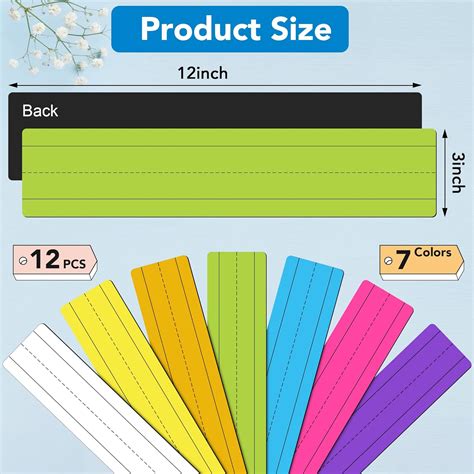 D Fantix 12 Pack Magnetic Sentence Strips For Teachers 12 X 3 Inch