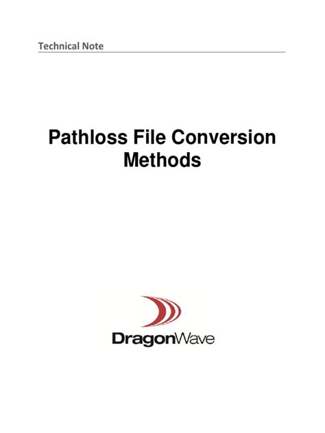 pathloss files conversion methods 0 pdf pdf file format computer file