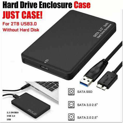 Just Case External Hard Drive Case USB Portable Hi Speed External Inch Hard Drives