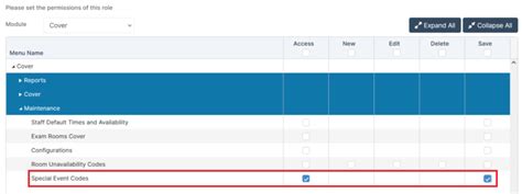 how to create special event codes bromcom documentation centre