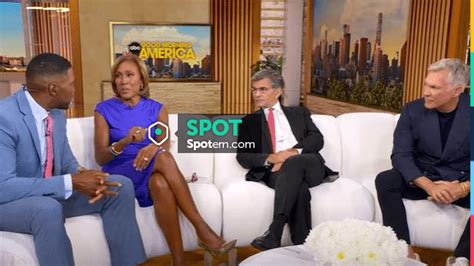 Elie Tahari Ruched Jersey Dress Worn By Robin Roberts As Seen In Good Morning America On July 15