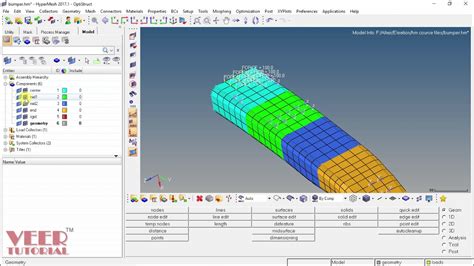 03 Organize A Model Hypermesh Youtube