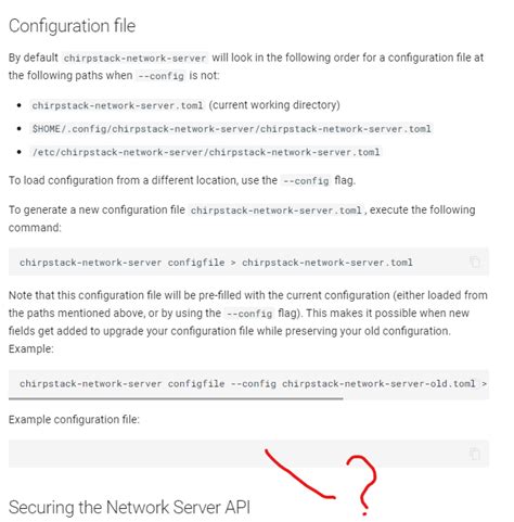 Network Server Configuration Toml Description Disappeared From Documentation ChirpStack