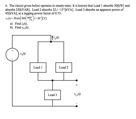 solved 4 the circuit given below operates in steady state