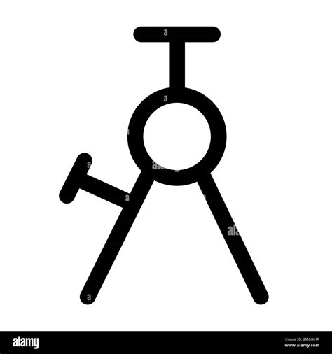 Compass Divider Icon Line Isolated On White Background Black Flat Thin Icon On Modern Outline