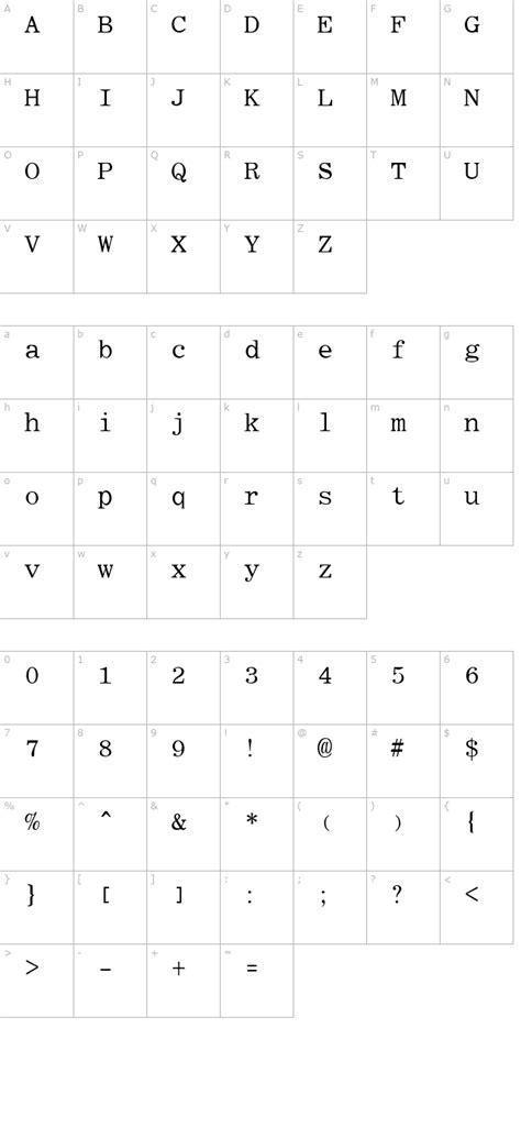 Download Roman Fixed Width Font Free Font Download
