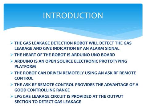 Remote Controlled Gas Leakage Detecting Robot PPTX Radio Control Hobbies Interests