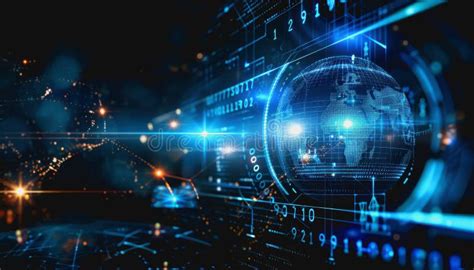 Modern Digital Landscape With Blue Circuits And Interconnected Networks Futuristic Cyber