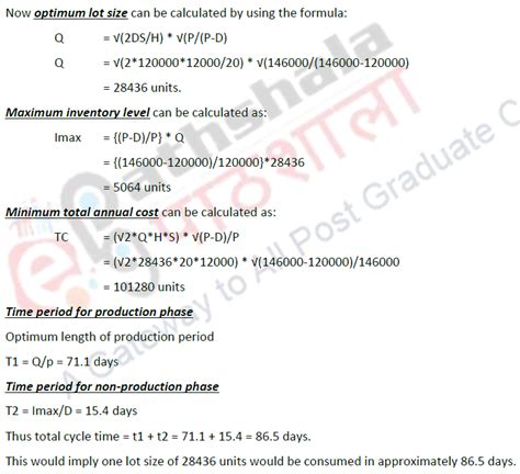 Inventory Models Non Instantaneous Replenishment Operations Management