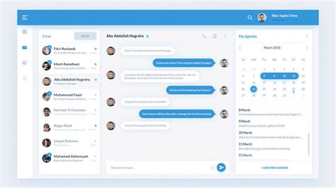 Free Chat Application Dashboard UI Free PSD At FreePSD Cc
